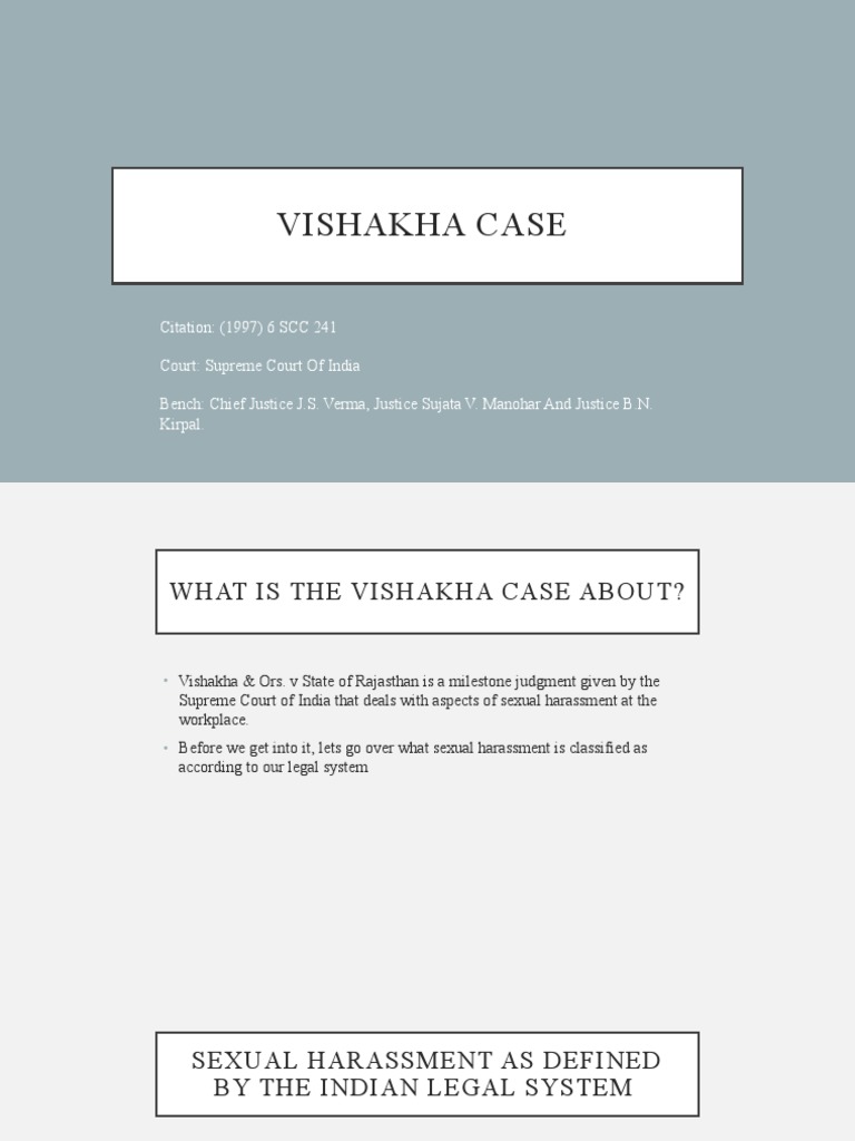 Vishakha Case 1 | Download Free PDF | Sexual Harassment | Human Rights