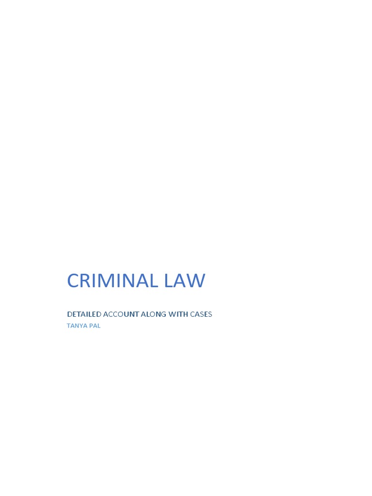 Criminal Law Project | PDF | Criminal Law | Crime & Violence