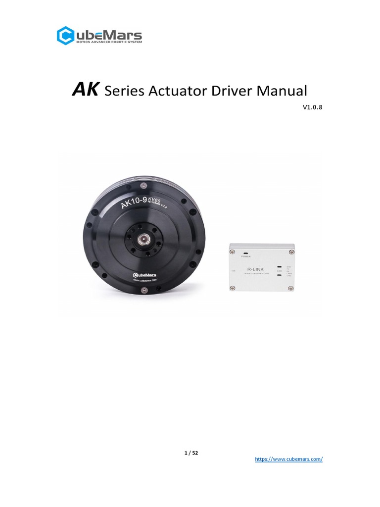 Series Actuator Driver Manual | PDF | Electric Motor | Parameter (Computer Programming)