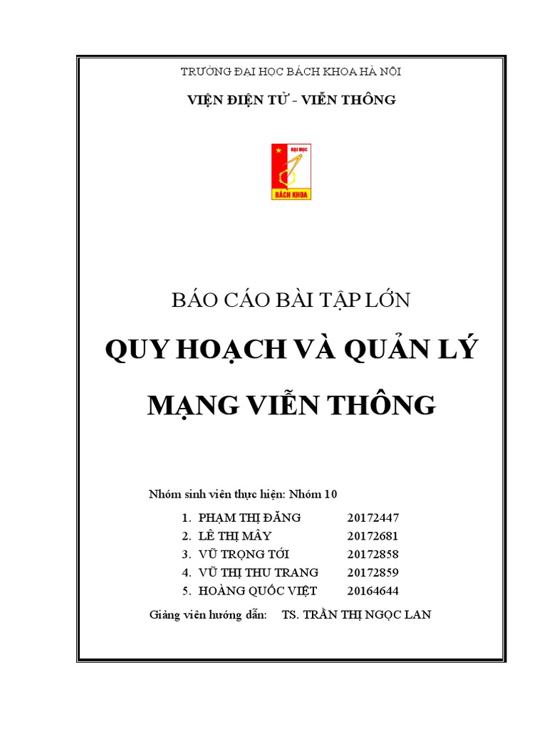 BTL-quy Hoach-Nhom10 | PDF