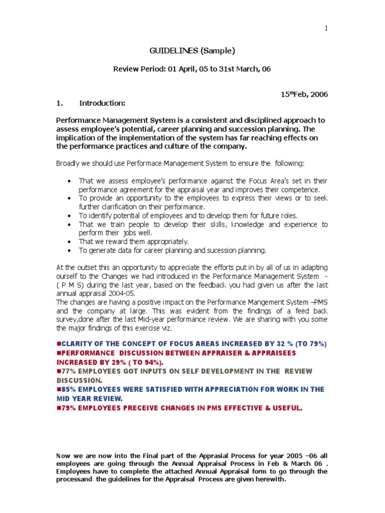 GUIDELINES (Sample) : Clarity of The Concept of Focus Areas Increased ...