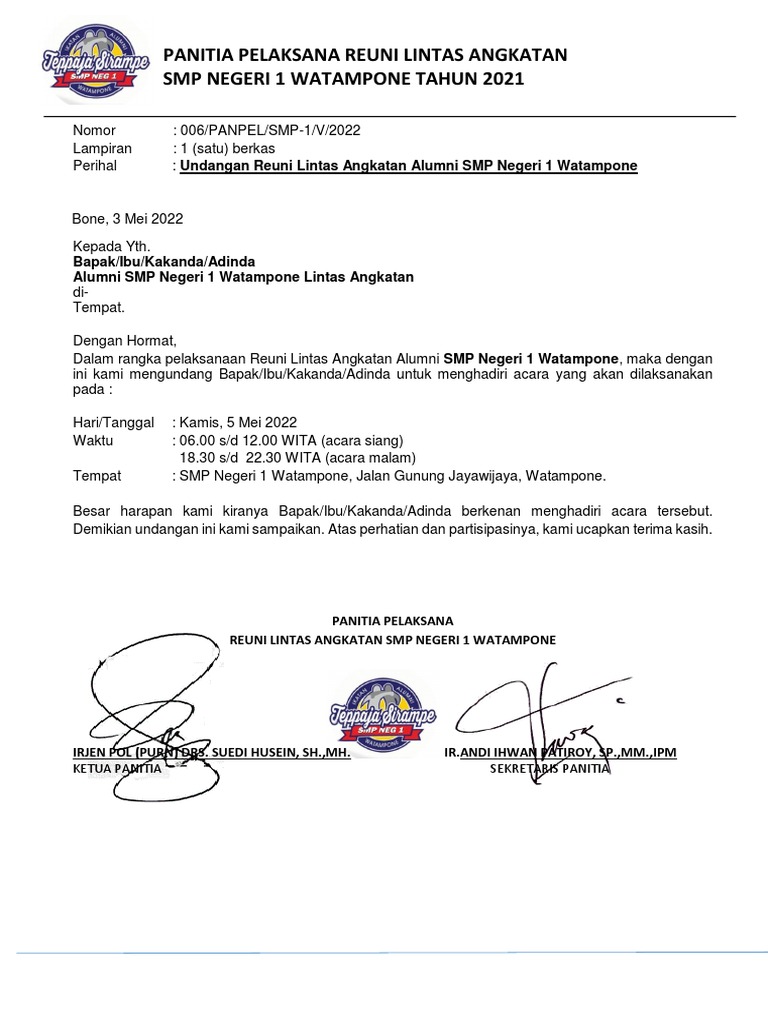 Undangan Reuni | PDF
