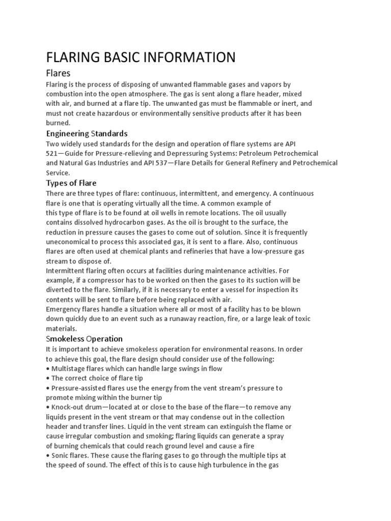 Gas Flaring Basic Information | PDF | Natural Gas | Combustion