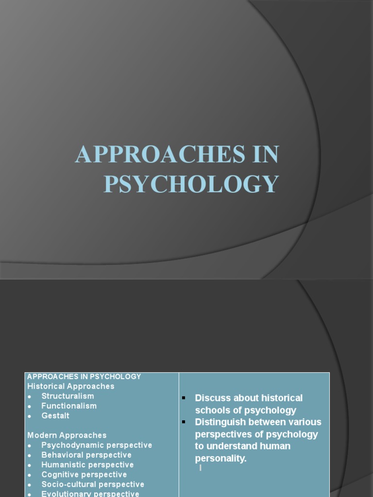 Approaches in Psychology | PDF | Psychology | Behaviorism