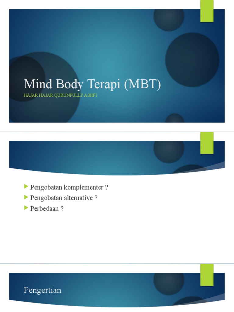 Mind Body Terapi | PDF