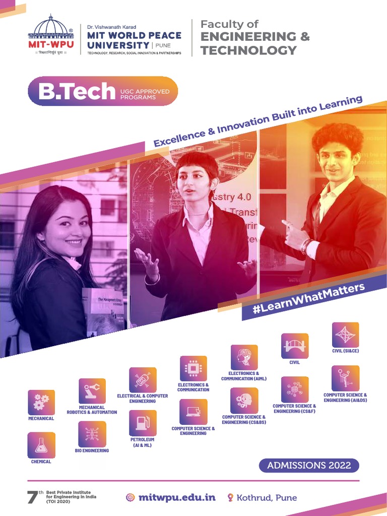 MIT-WPU Engineering Programs Overview | PDF | Engineering | Artificial ...