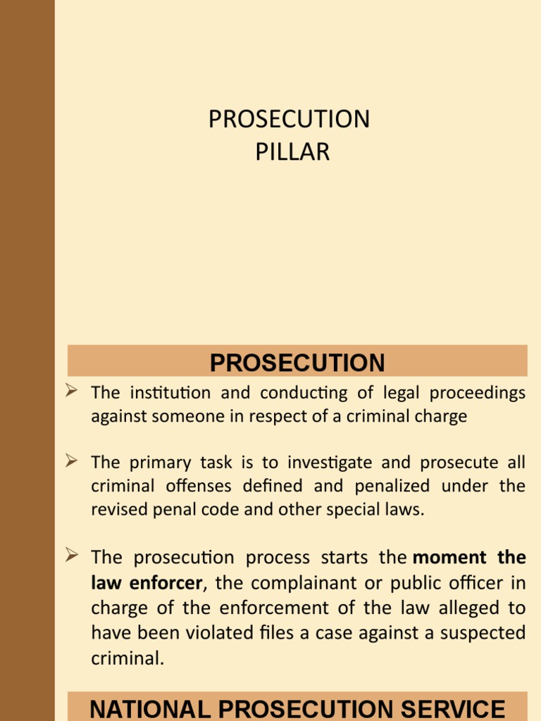 Prosecution Pillar | PDF | Bail | Prosecutor