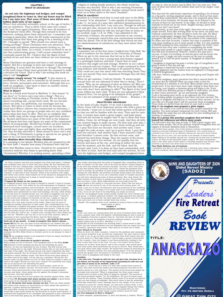 ANAGKAZO Adapted | PDF | Jesus | Sermon