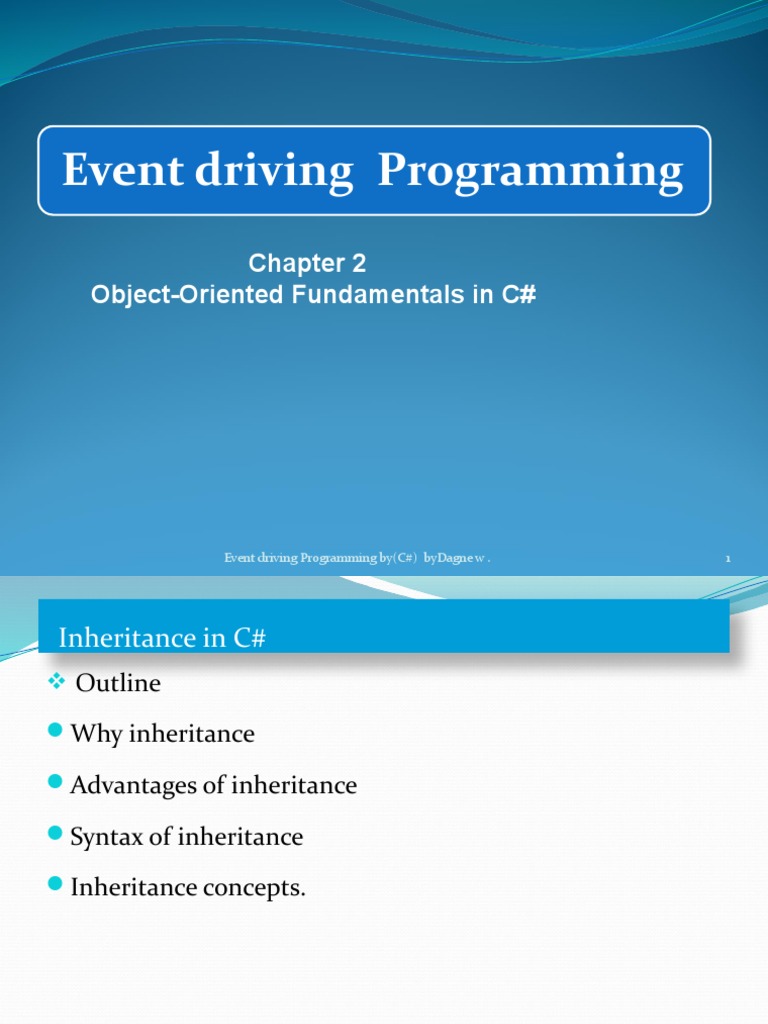 Chapter 2 Object Oriented Fundamentals In C Pdf Inheritance 6488