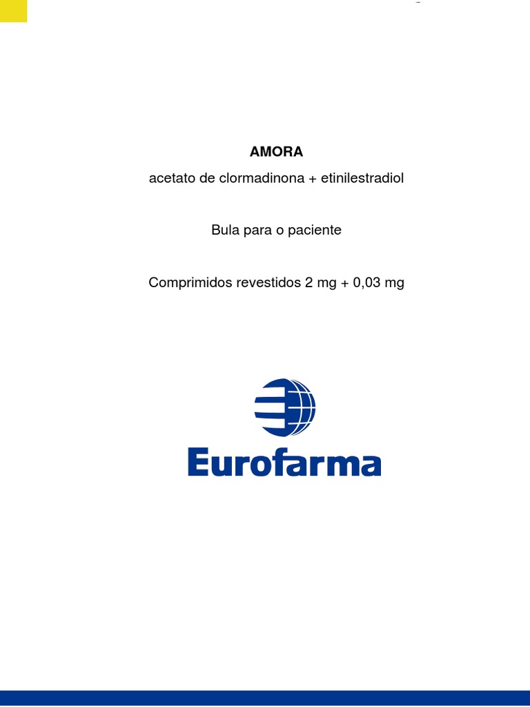 Bula Amora | PDF | Anticoncepcionais | Câncer