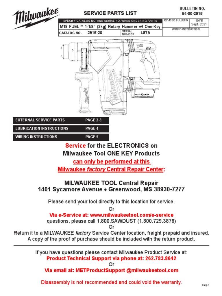 For The ELECTRONICS On Milwaukee Tool ONE KEY Products | PDF ...