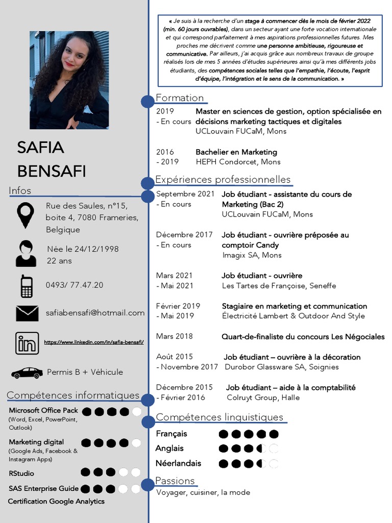 CV Safia Bensafi Explort CEC | PDF | Informatique