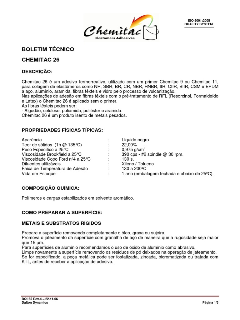 Chemitac 26 | PDF | Materiais | Química