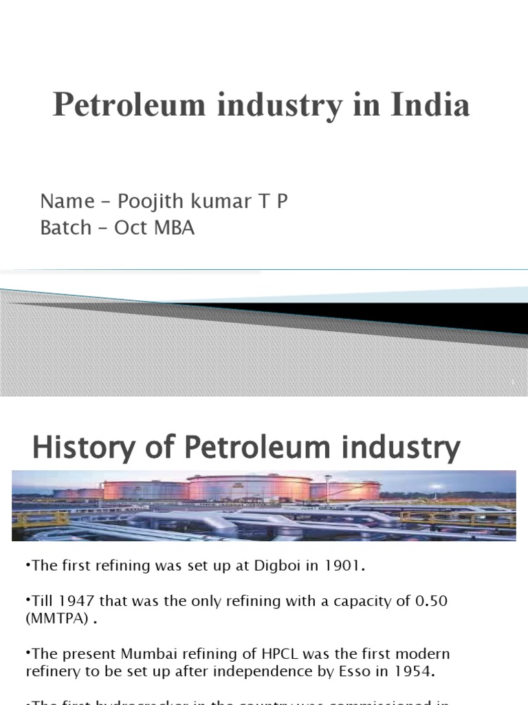 Overview of India's Petroleum Industry | PDF | Gasoline And Diesel ...