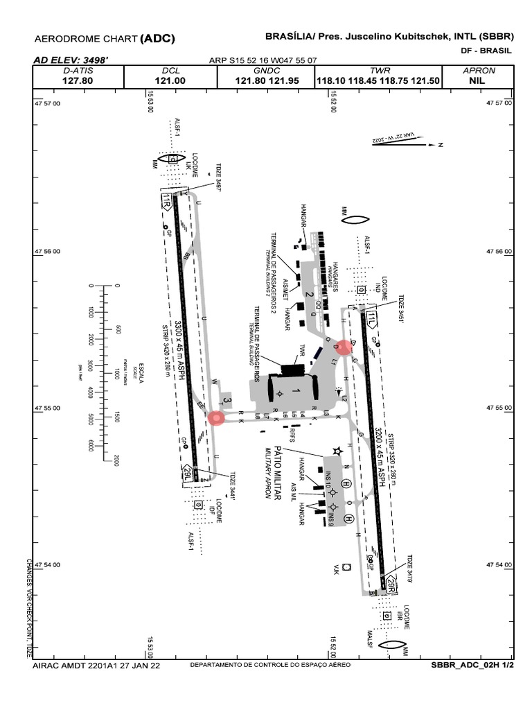 (ADC) (ADC) : Aerodrome Chart BRAS LIA/ Pres. Juscelino Kubitschek ...