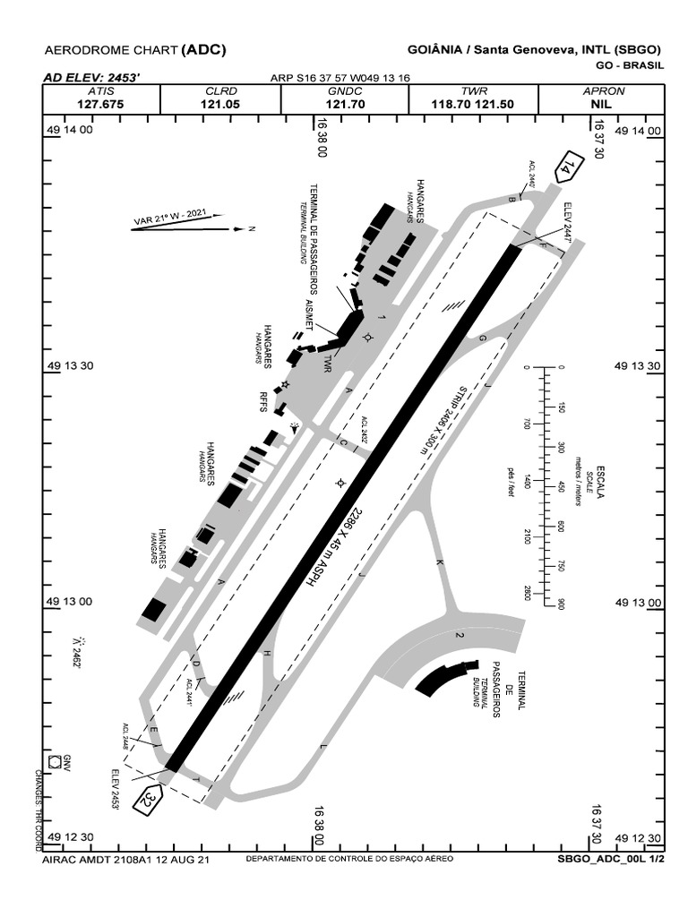 SBGO Airport Diagram and Details | PDF