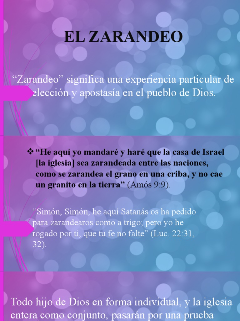 El Zarandeo | PDF | Cristo (título) | Apostasía