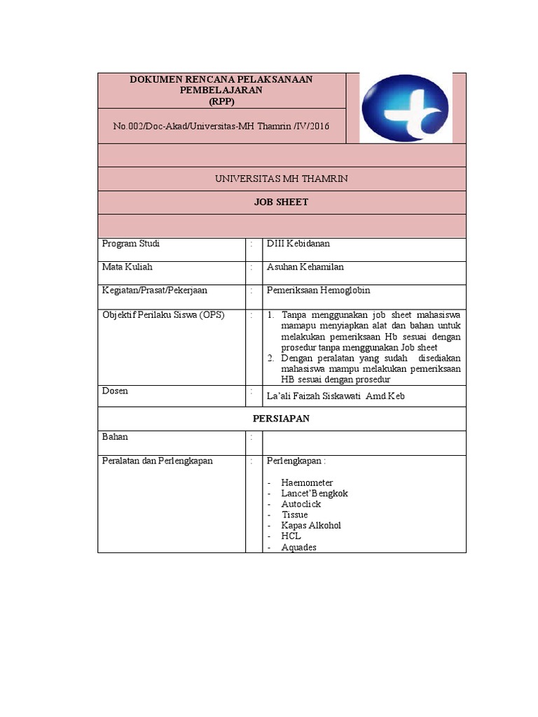 Jobsheet HB | PDF