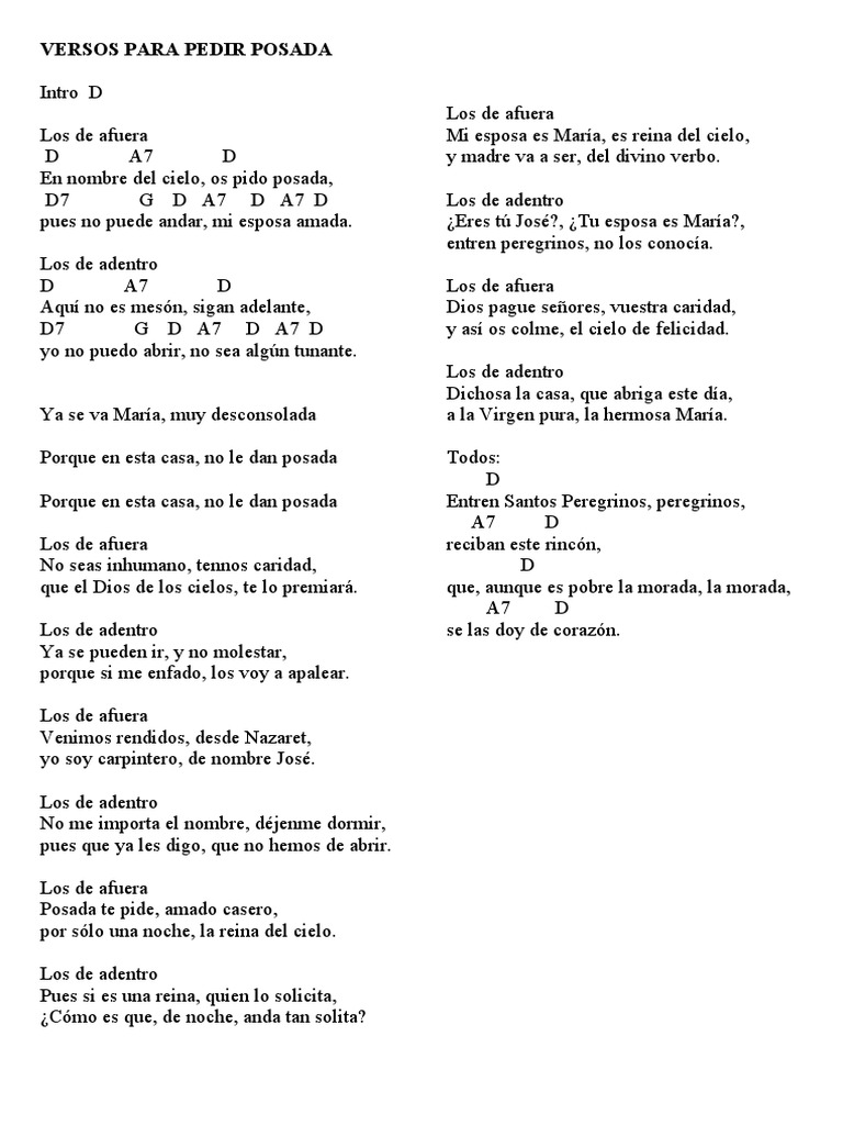 Versos para Pedir Posada | PDF
