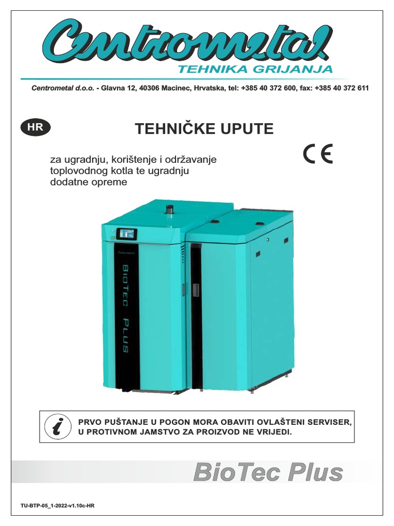 Tehnicke Upute BioTec Plus | PDF
