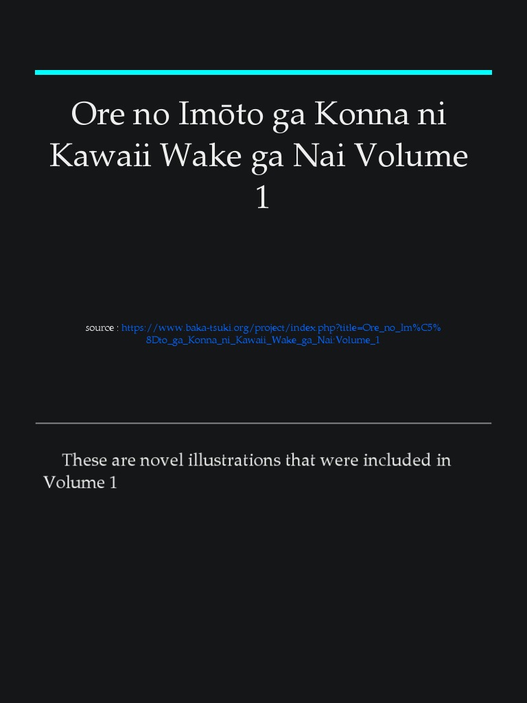 Ore No Imouto Ga Konna Ni Kawaii Wake Ga Nai - Volume 01 (Baka-Tsuki) (Autogenerated) (DarkPage ...