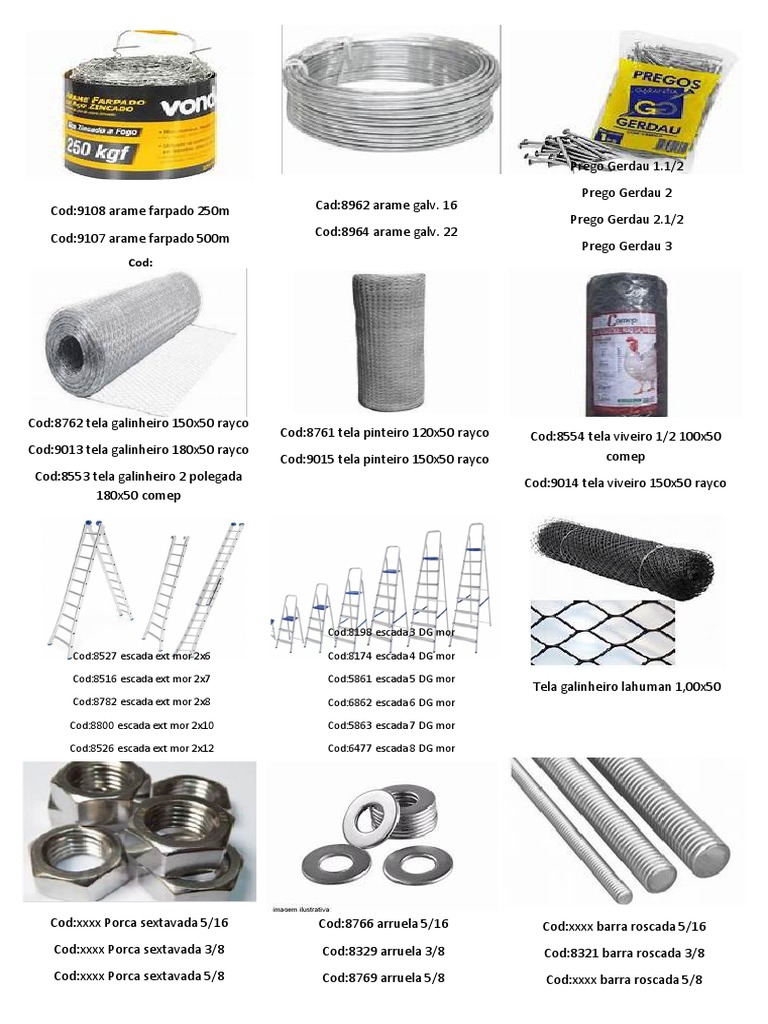 Catalogo Ferragens | PDF | Engenharia Civil | Materiais de construção