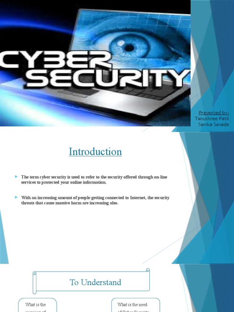 Presentation PPT On Cybersecurity. | PDF | Computer Security | Security