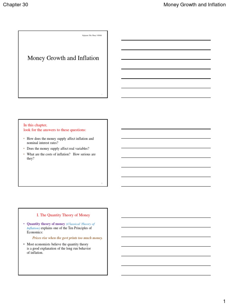 Money Growth and Inflation: in This Chapter, Look For The Answers To ...