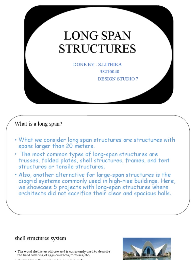 Long Span Structures Overview and Examples | PDF | Stress (Mechanics ...