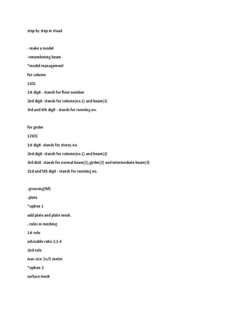 Step by Step in Staad | PDF
