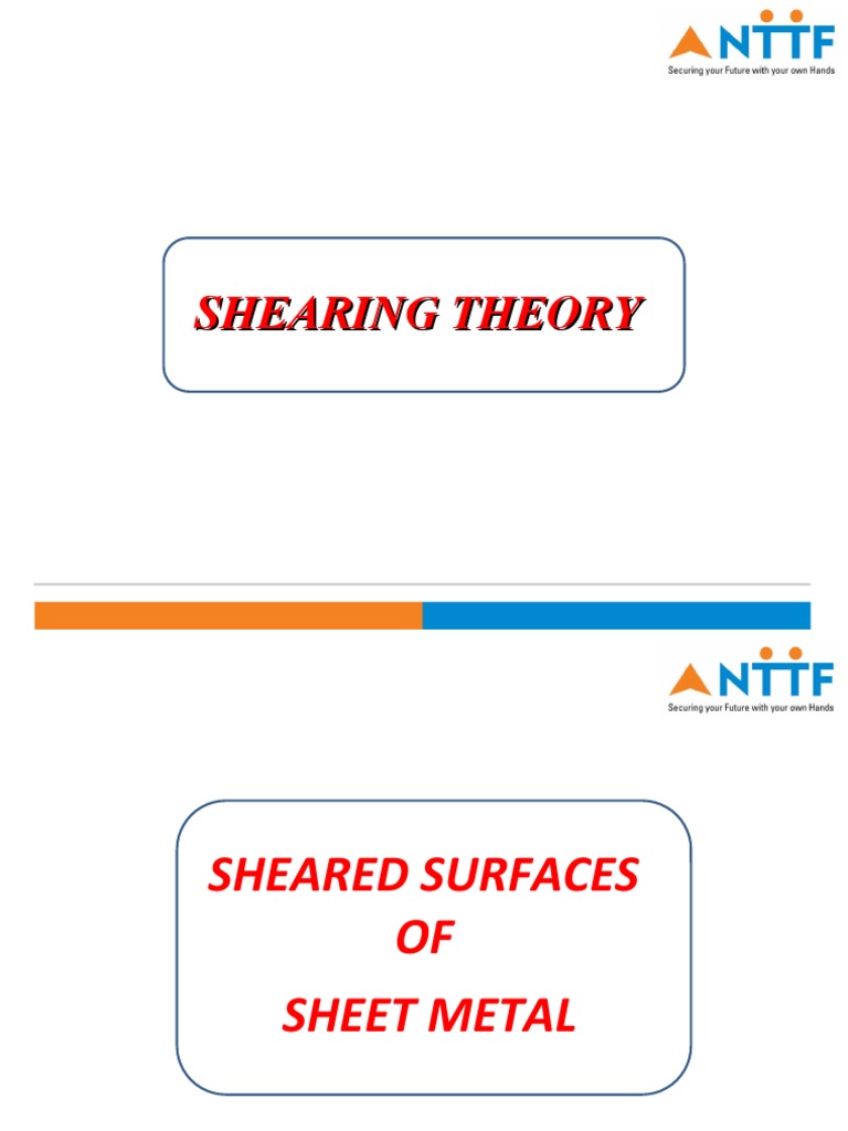 07 Theory of Shearing | PDF | Sheet Metal | Fracture