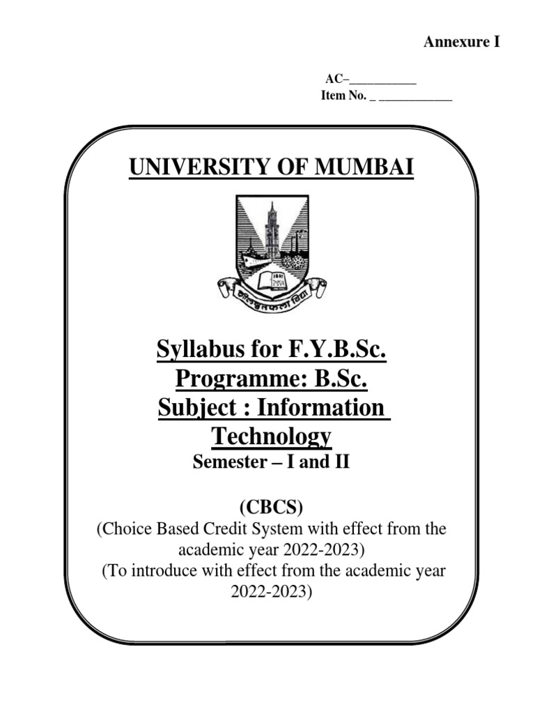 FYIT Syllabus Updated 22june22 - FinalDraft | PDF | Databases ...