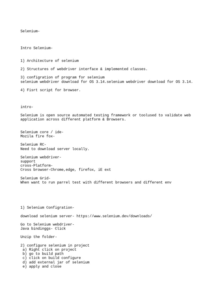 Selenium | PDF | Selenium (Software) | Software