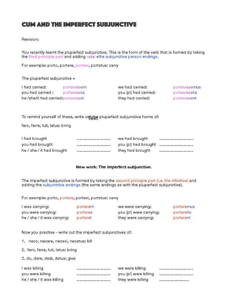 Stage24 Imperfect Subjunctive | PDF | Languages | Language Arts ...