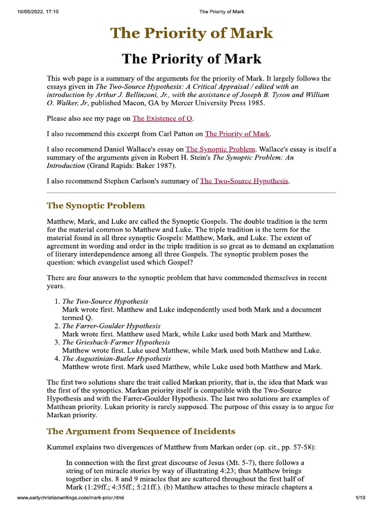 The Priority of Mark | PDF
