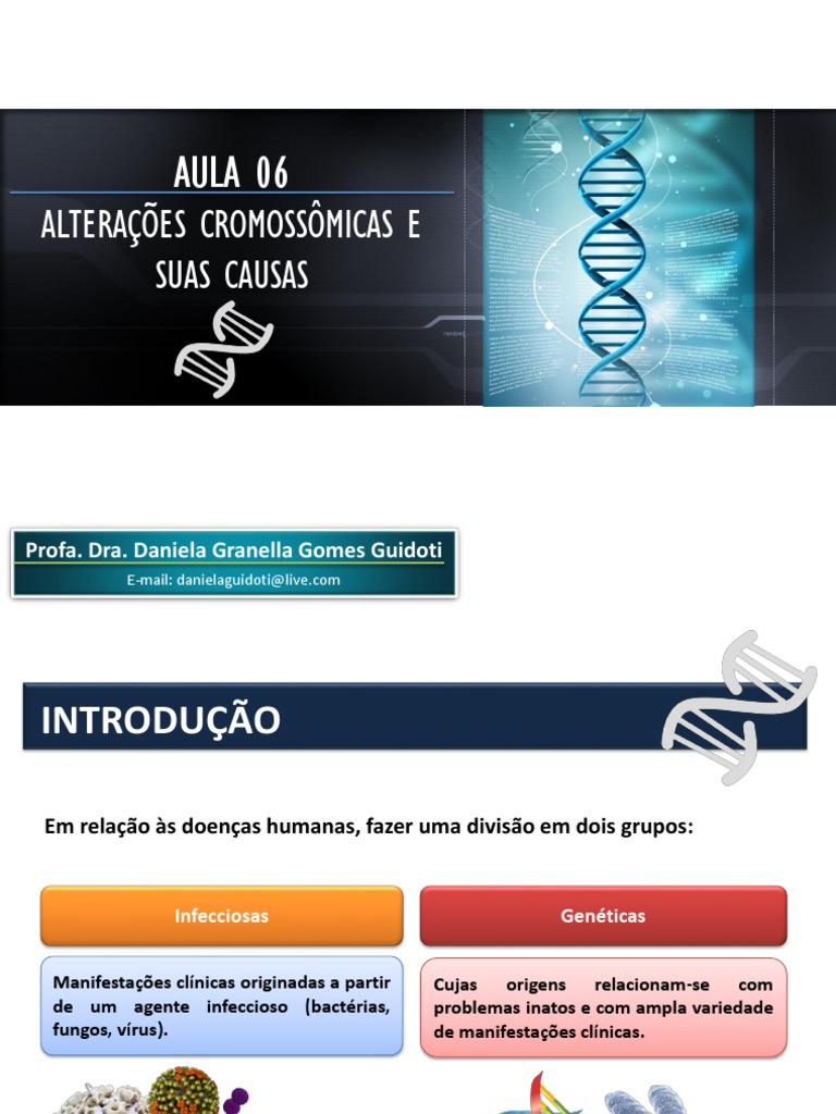 Aula 6 Alterações Cromossômicas E Suas Causas Pdf Cromossomo