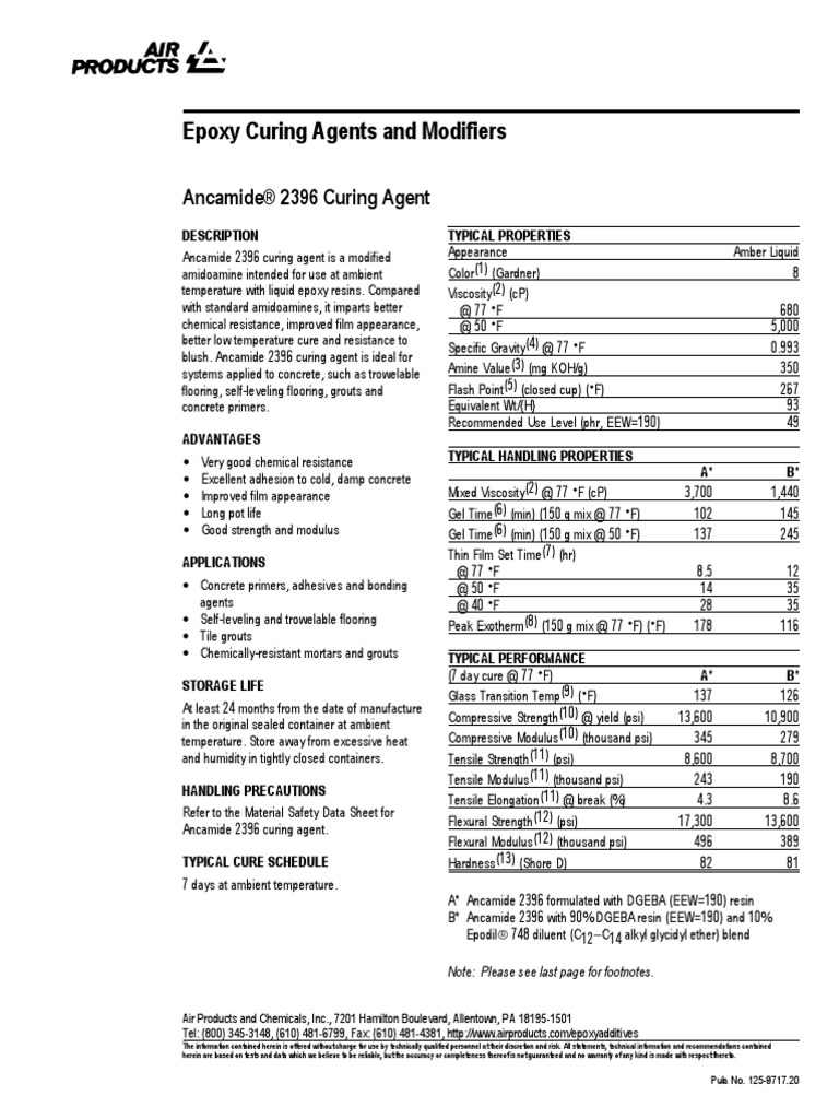 Epoxy Curing Agents and Modifiers | PDF | Epoxy | Chemistry
