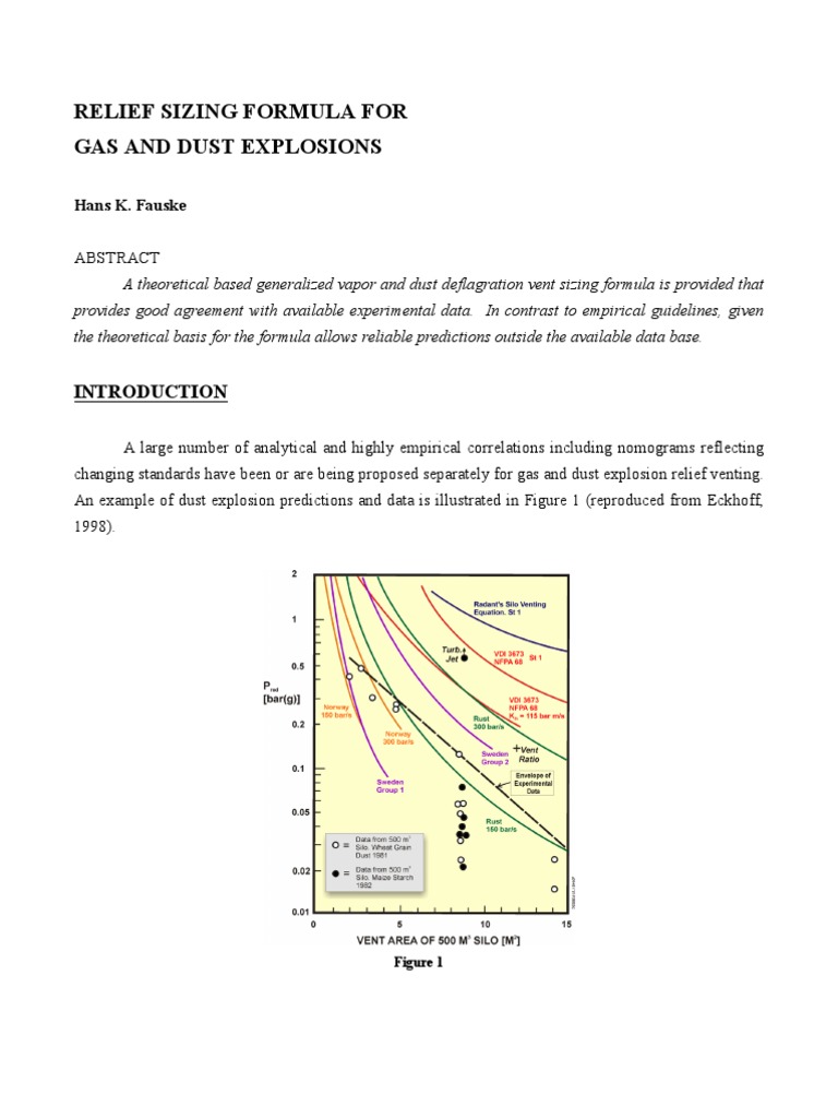 Relief Sizing Formula | PDF | Explosion | Gases