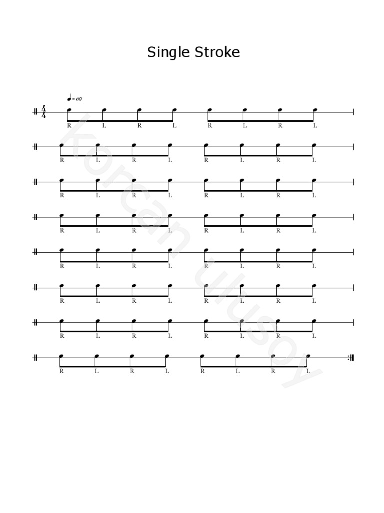 Stick Control Exercises | PDF | Elements Of Music | Music Production
