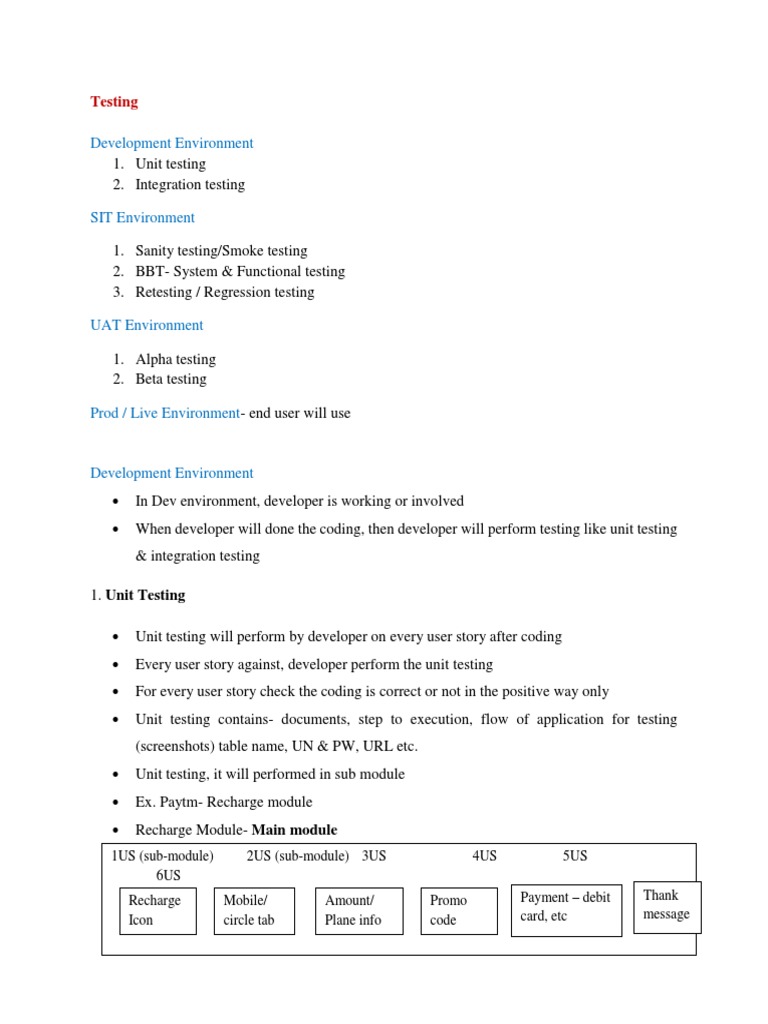 Understanding DIT and SIT Testing Environments | PDF | Unit Testing ...