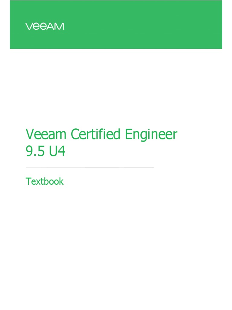 Veeam Certified Engineer 9.5 U4 | PDF | Backup | Hyper V