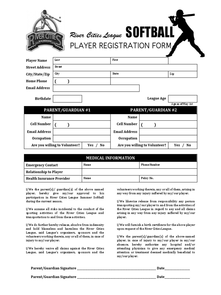 River Cities League Softball Registration | PDF | Health Economics ...