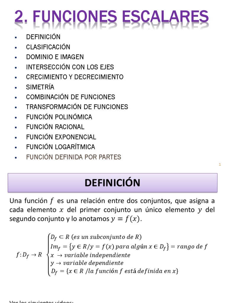 2.funciones Escalares - Teoria 2020 | PDF | Asíntota | Función (Matemáticas)