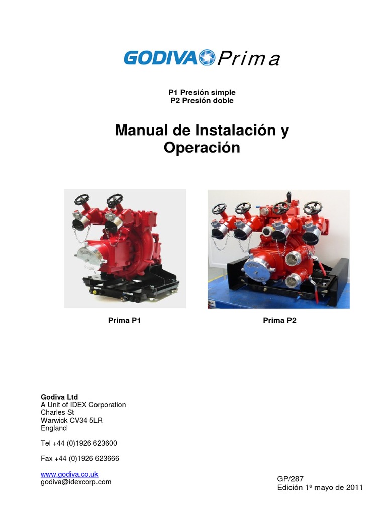Prima P1-P2 - Installation-Operation Manual - Spanish - Iss1 | PDF | Bomba | Acero
