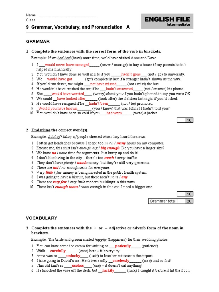 EIC 4 Practice Exercises Unit 9 | PDF | Adverb | Linguistics