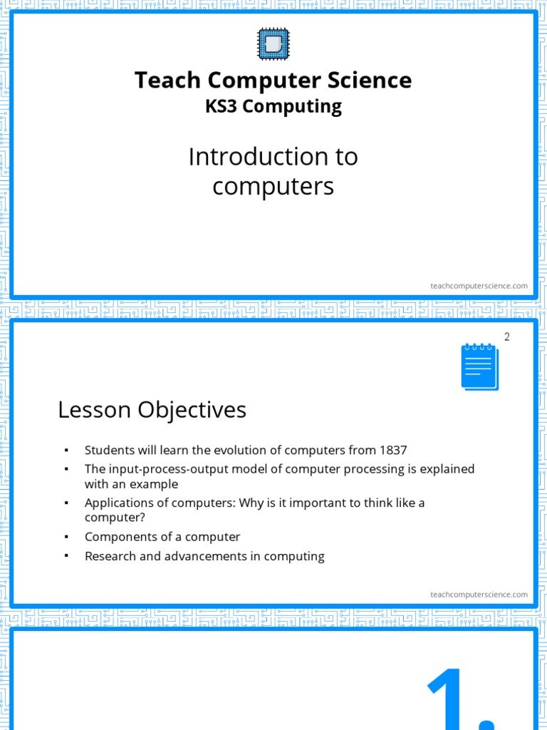 KS3 Presentation - 01 Introduction To Computers | PDF | Input/Output ...