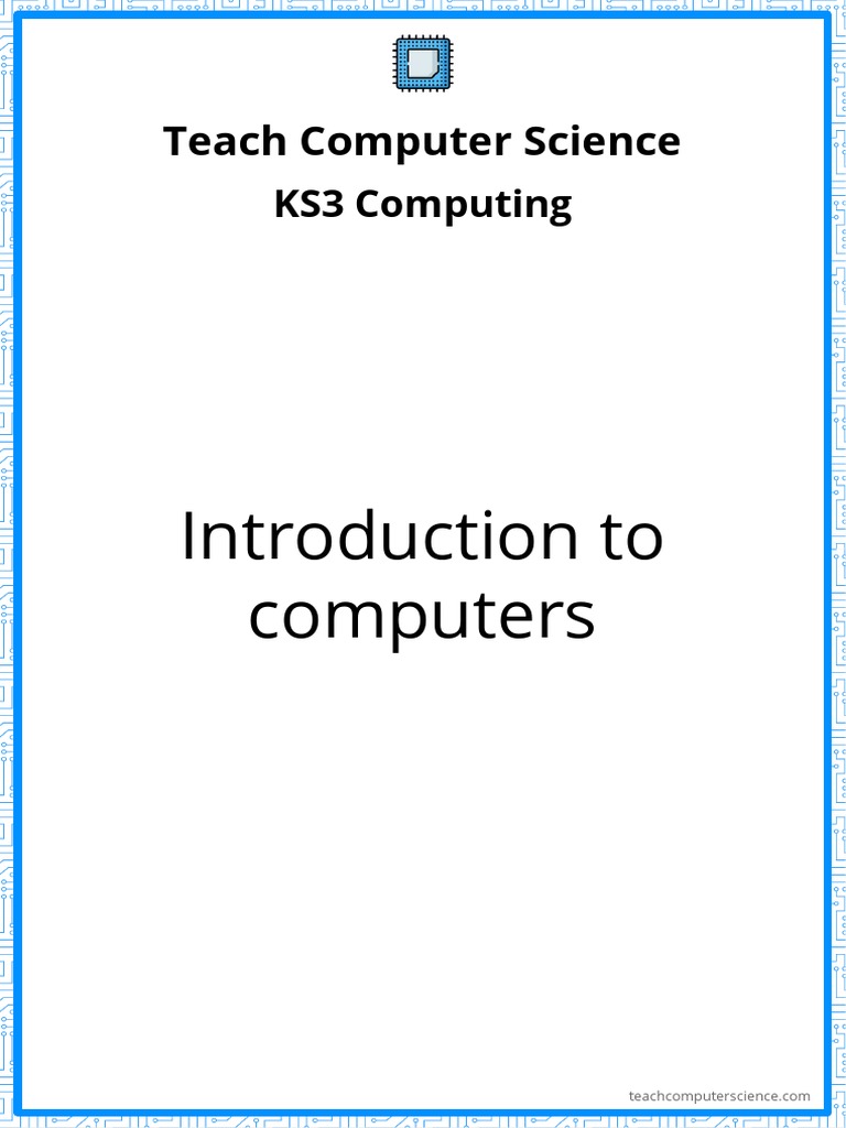 KS3 Revision Notes - 01 Introduction To Computers | PDF | Input/Output ...