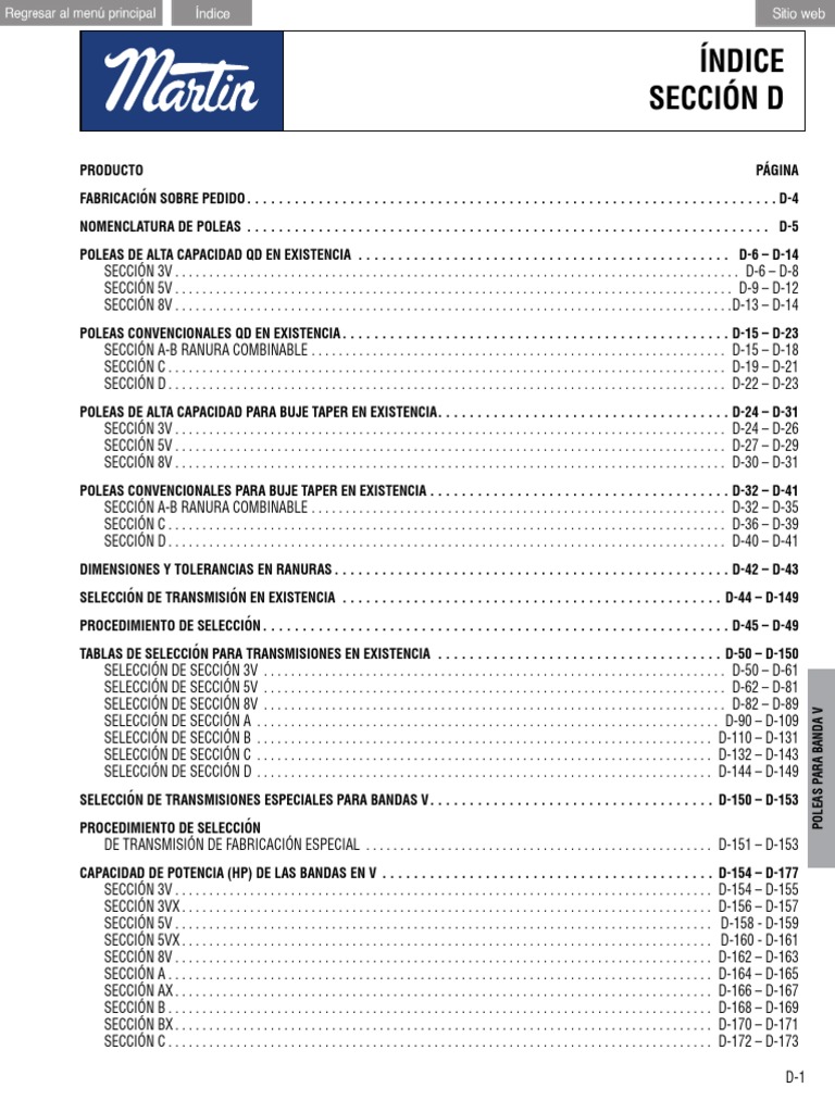 Catalogo Martin Bandas V | PDF | Materiales de construcción | Elementos ...