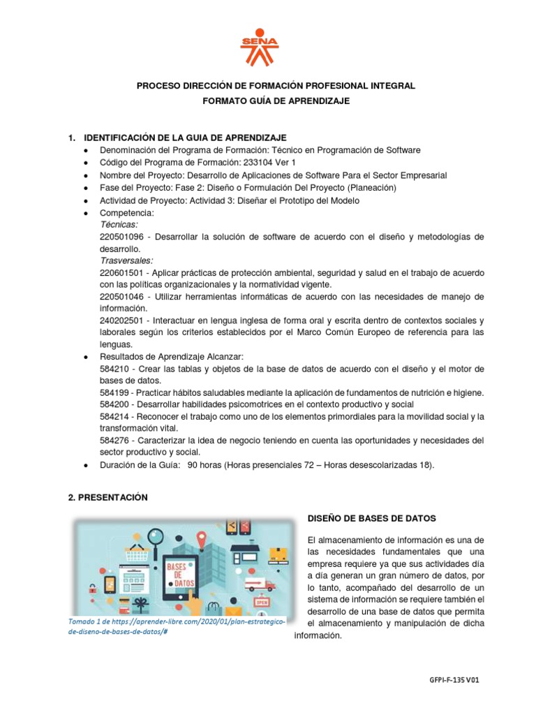 Guía de Aprendizaje en Bases de Datos | PDF | Bases de datos | SQL