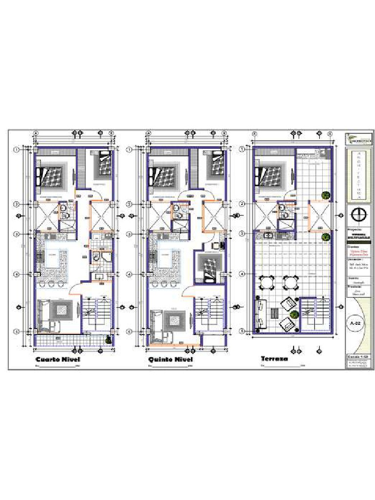 Planos Multifamiliar 5 Pisos Carabayllo | PDF